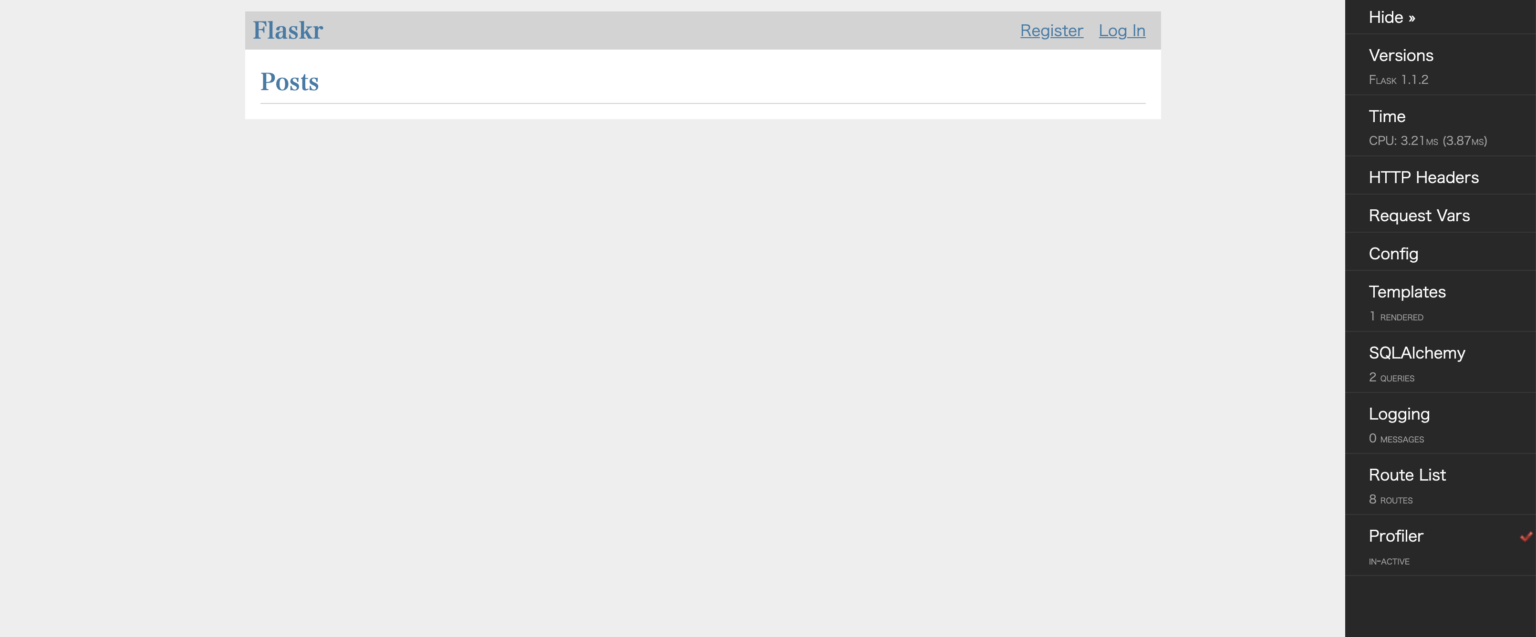 Flaskチュートリアルをflask Sqlalchemyとflask Migrateを使って作ってみた オワタ太のブログ 